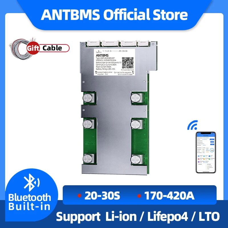 ANTBMS Умный BMS для аккумуляторов 170A 230A 420A 1050A Bluetooth — фото 1