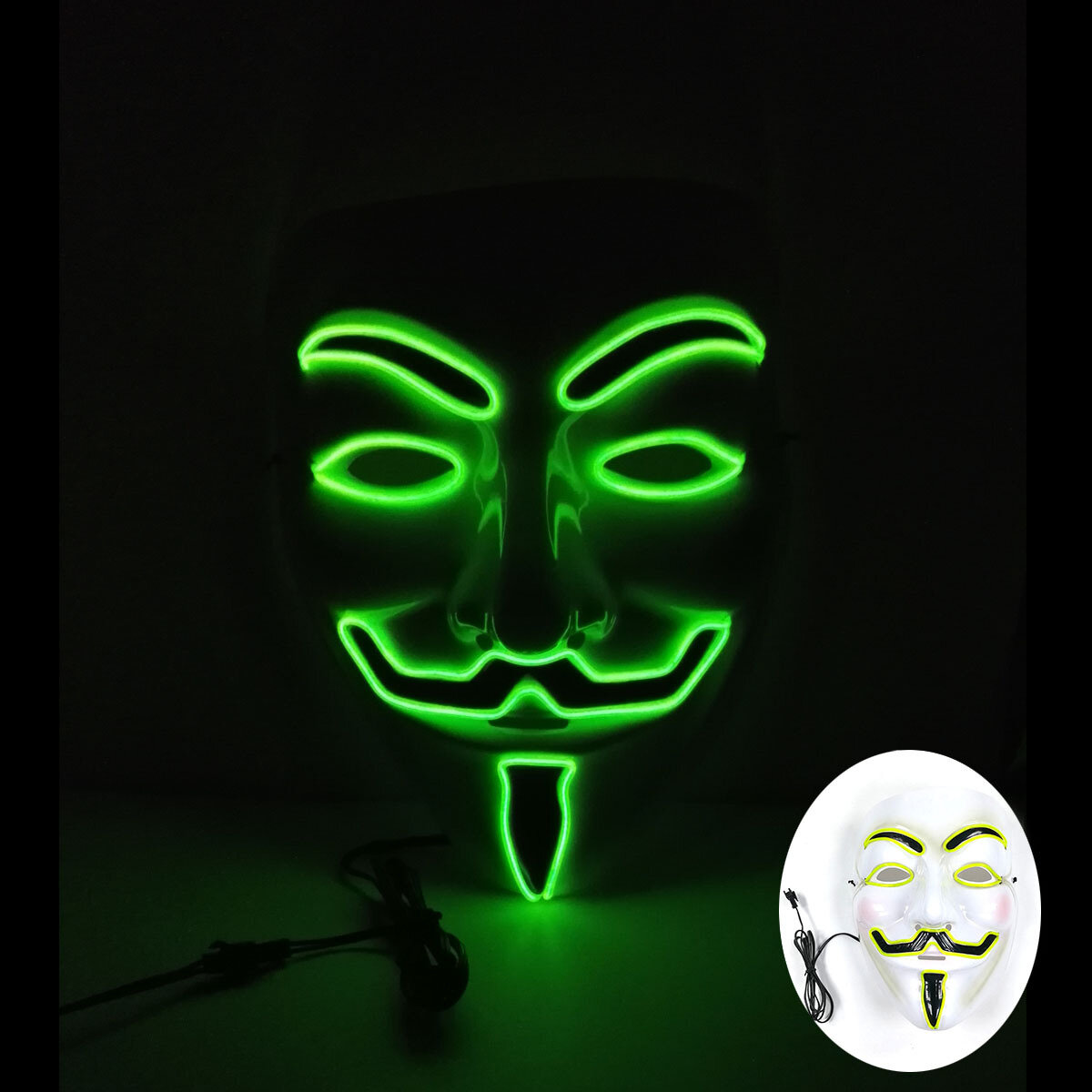 Маска V-образная "Вендетта", для косплея, на Хэллоуин