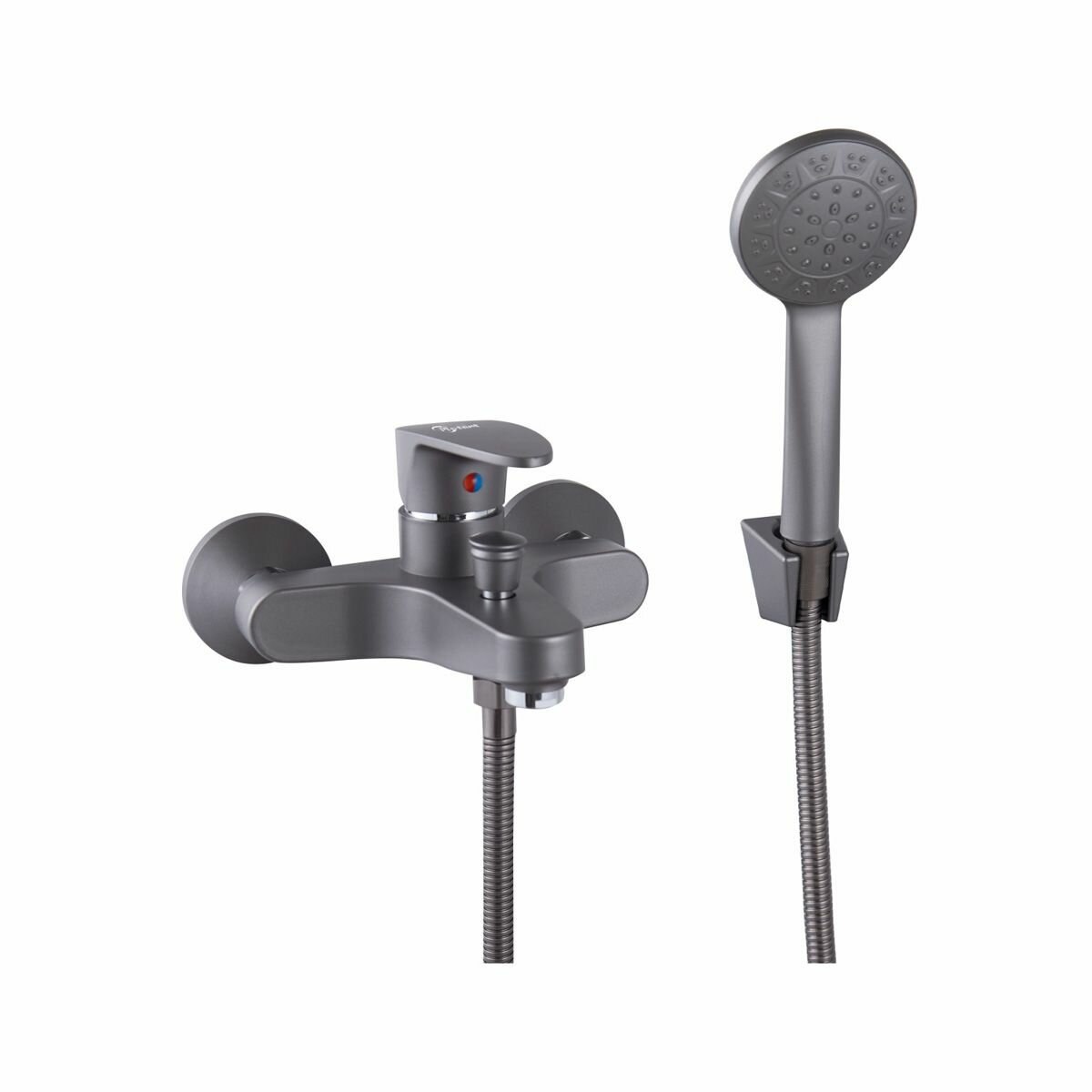 Душ со смесителем PLStart PL3205-17 , вертикальный монтаж, графит/хром