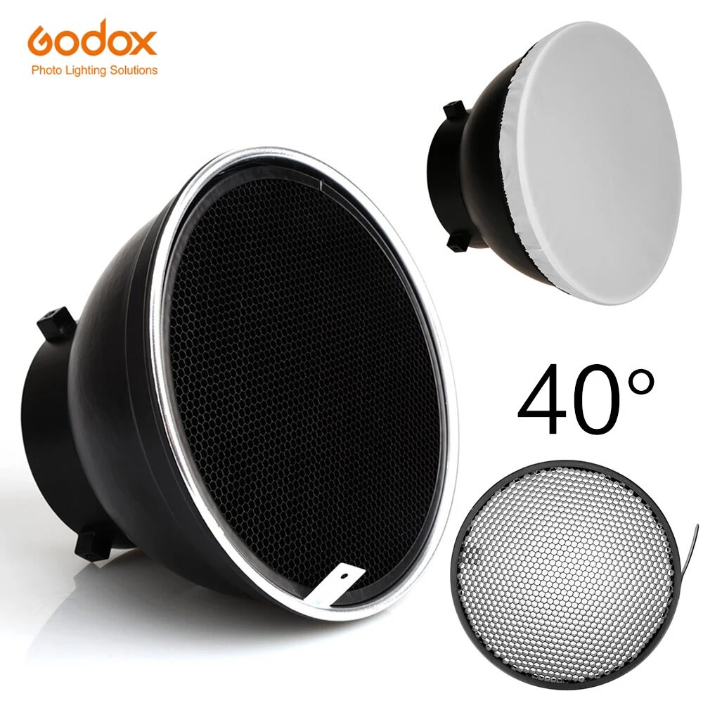 Godox 7" черный отражатель 40° с сотами