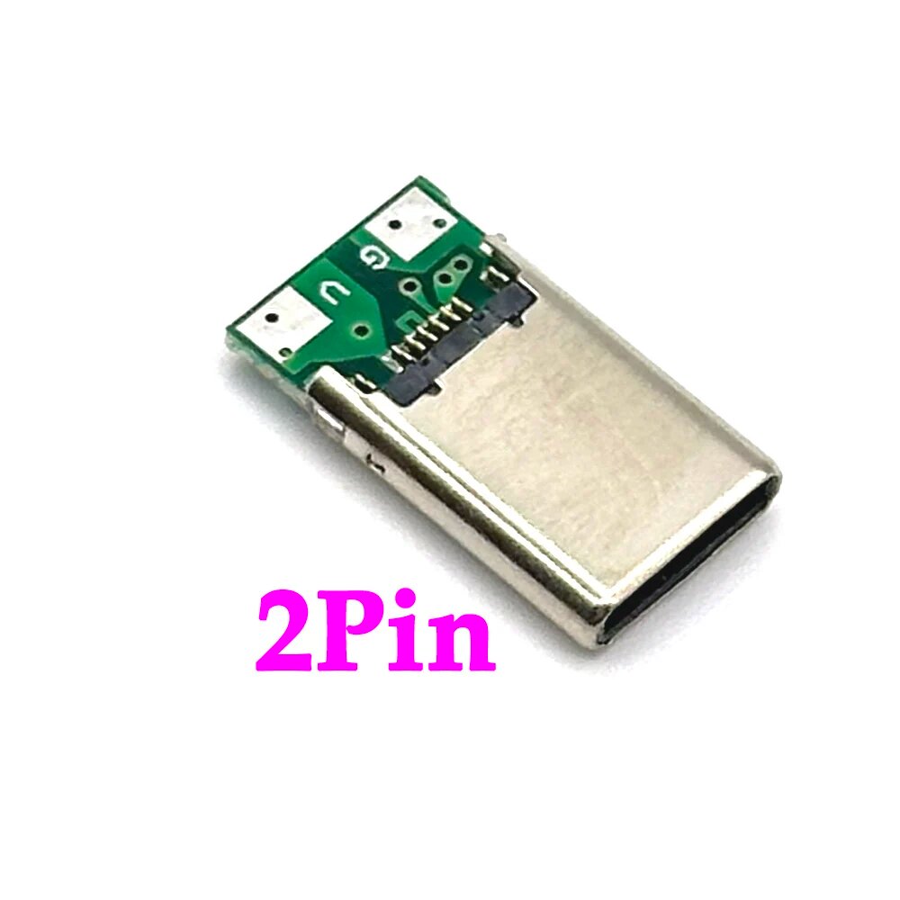 LAJQTAO 2P 4P USB 3.1 Type-C разъем-адаптер для пайки 2pcs, 2Pin