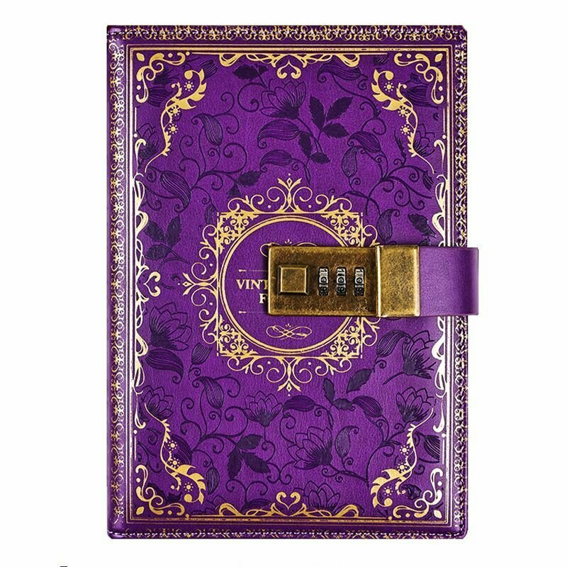 Скетчбук B6 блокнот с замком дневник школьный винтажный планировщик канцелярских принадлежностей