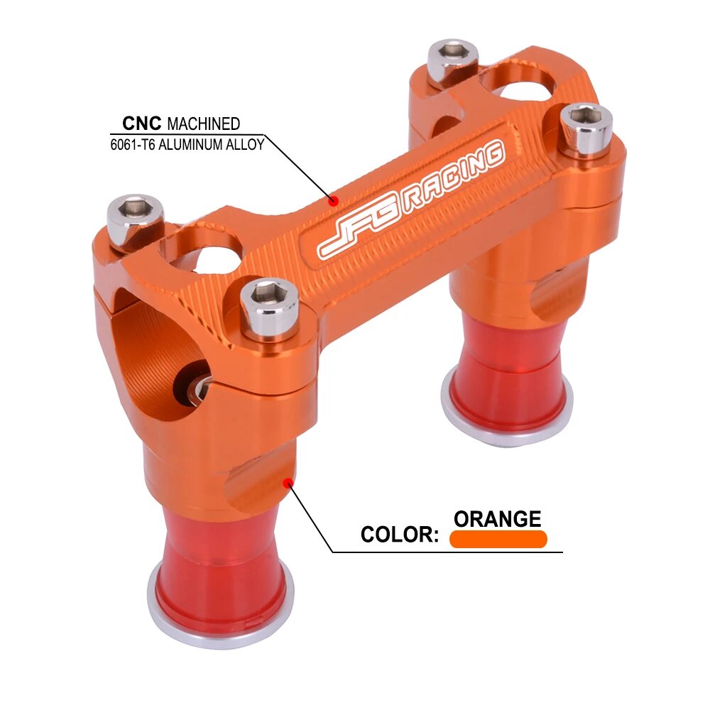Зажим для крепления руля с ЧПУ для мотоцикла KTM Husqvarna SX SXF XCF XCW XCFW EXC EXCF 125 150 250 350 450 530 FC TC Оранжевый, Оранжевый