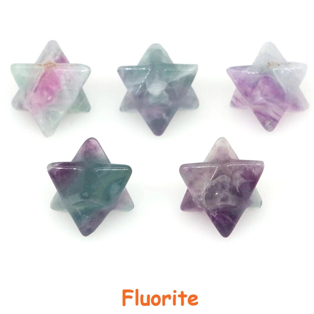 Кристаллы Меркаба Звезды Рейки, набор из 1 штуки Фиолетовый, 1 PC, Fluorite