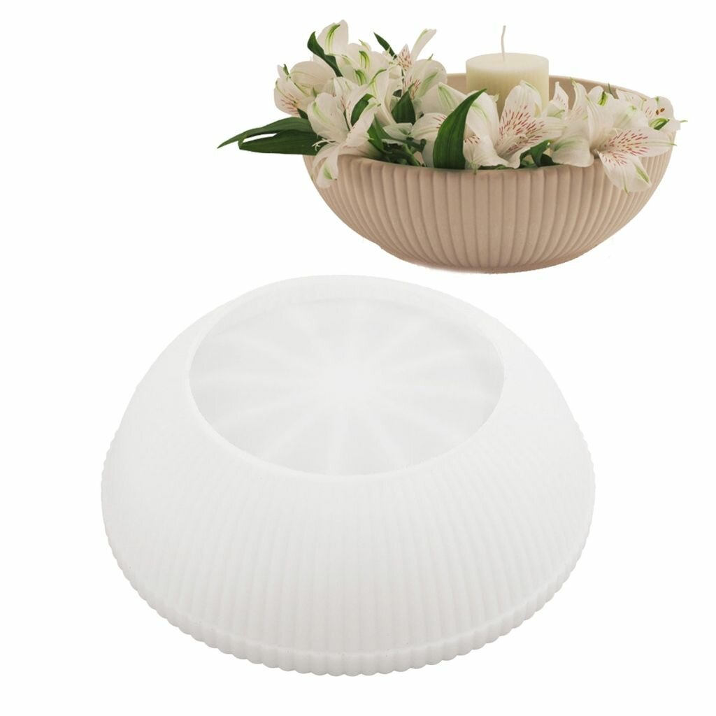 Форма для чаши хранения свечей из цементной штукатурки-большая