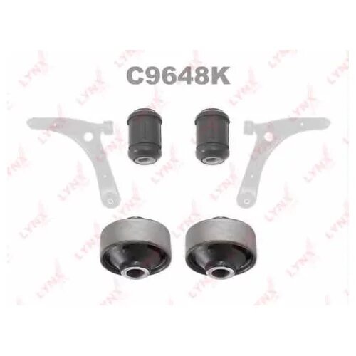 C9648K Комплект сайлентблоков / Рычагов / Перед. подв. MITSUBISHI ASX 1.6-1.8D 10] / LANCER 1.5-2.0D 08] / OUTLANDER II-III 2.0-3.0 07], CITROEN C-CR LYNXauto C9648K