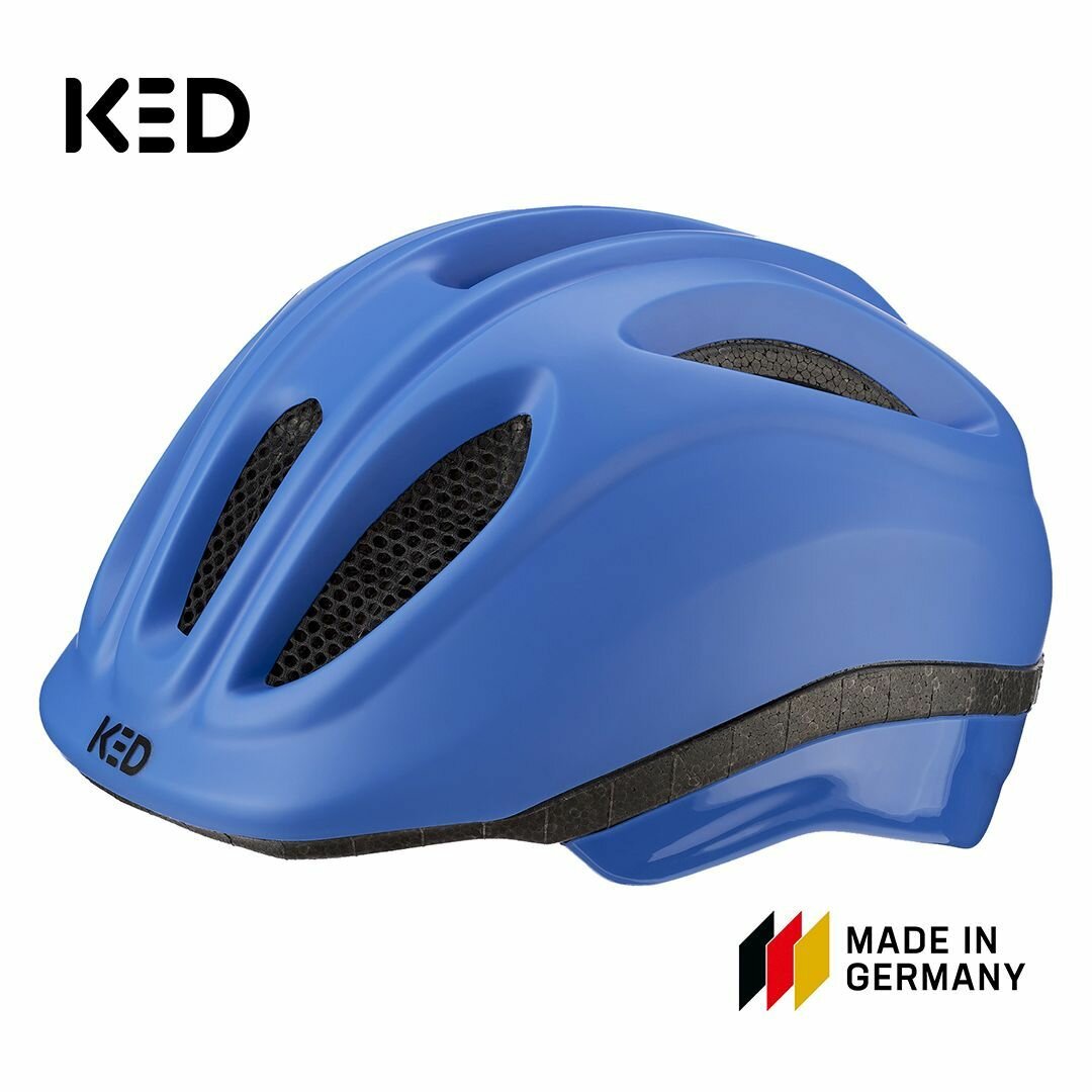 Шлем детский защитный для велосипеда, роликов, самоката, скейтборда, спортивный синий велошлем для детей KED Meggy Trend Galaxy Blue, размер S/M (49-53)