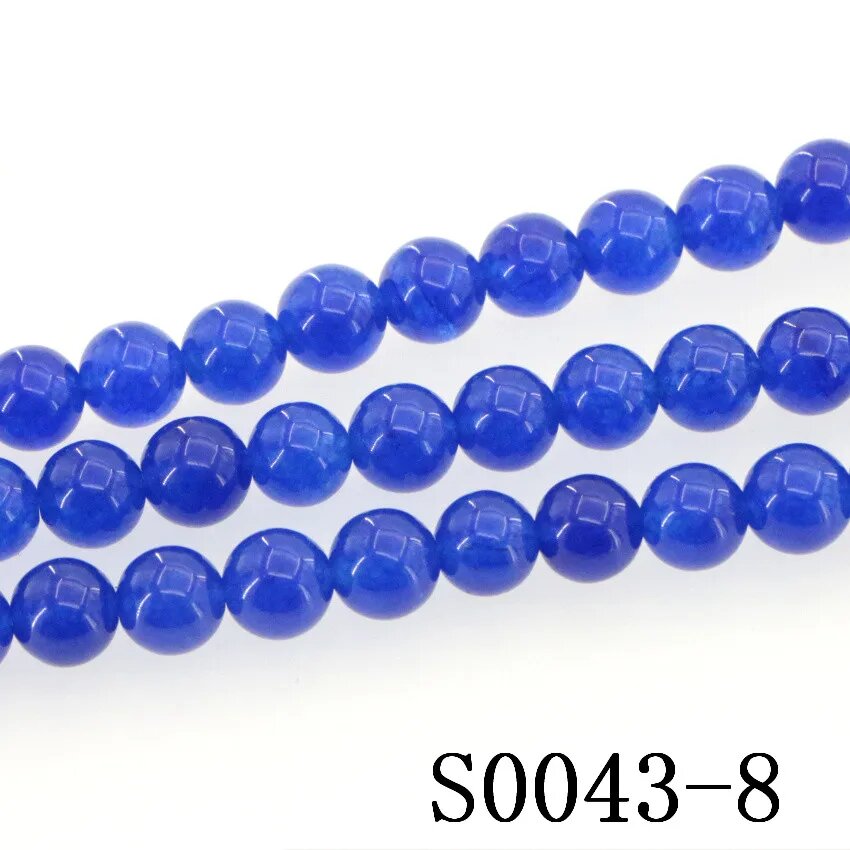 Бусины из сапфиров и яшмы YOUCAIHUA 4-14 мм Синий, 8mm about48pcs