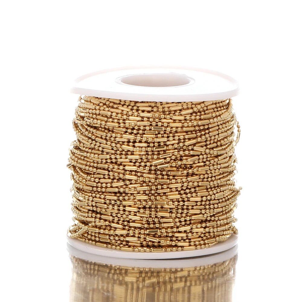 1-метровые разноцветные эмалированные бусины из нержавеющей стали, шариковые звенья, цепочки, сделай сам, изготовление ювелирных изделий, ожерелье, браслеты, ножные браслеты, фурнитура в Bluk