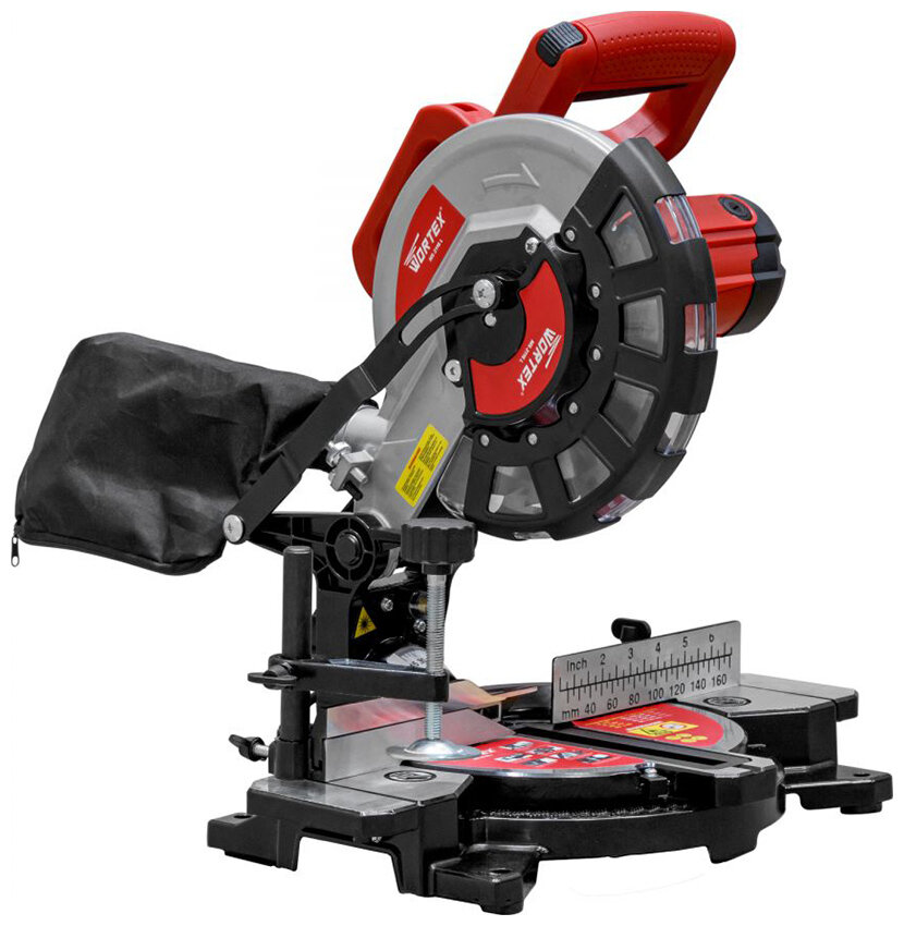 Торцовочная пила Wortex MS 2116 L в кор. (1500 Вт, диск 210х30 мм, глуб. до 60 мм, шир. до 115 мм, лазер 75 кг) (0329124)