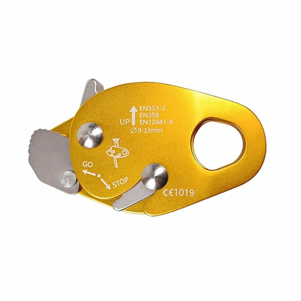 Автоматический стопор для веревки (желтый, с регулировкой)