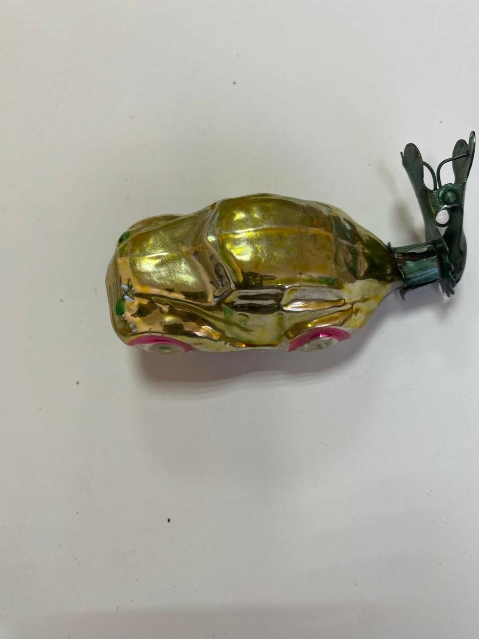 Игрушка на елку Машинка, прищепка, состояние Винтаж из СССР