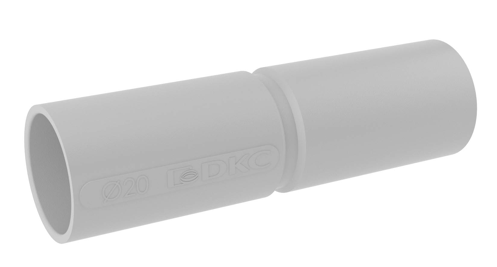 Муфта кабельная DKC / ДКС труба-труба с ограничителем, полипропилен, 20мм, IP40 / электрика