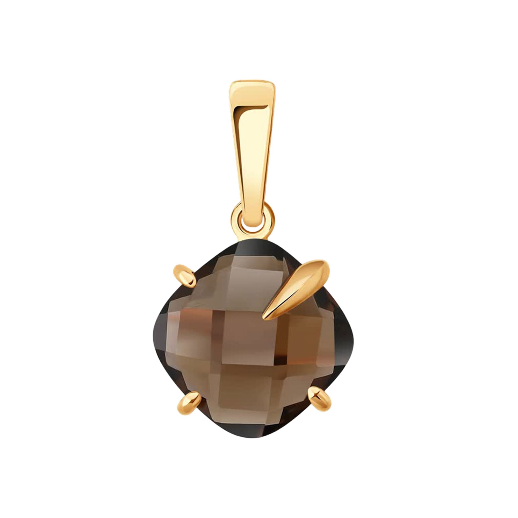 Подвеска, красное золото, 585 проба, раухтопаз