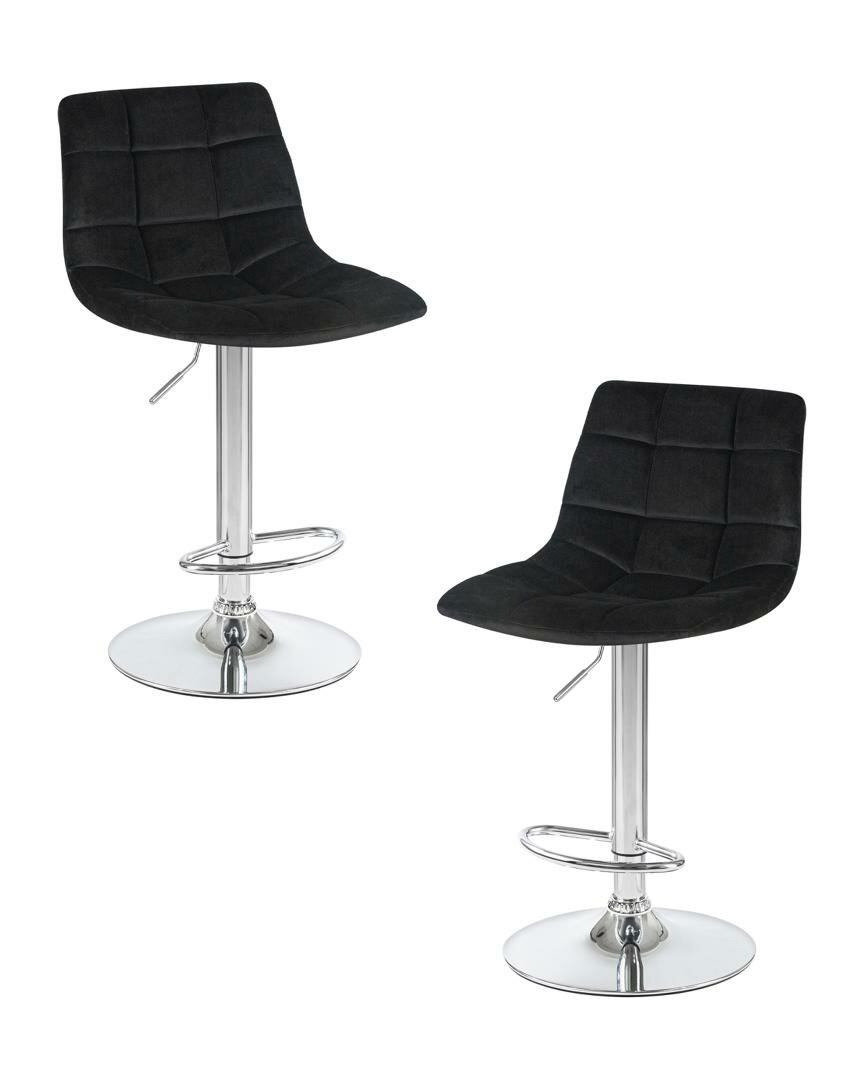 Стул барный DOBRIN Набор 2 шт Стул барный DOBRIN TAILOR, черный велюр (MJ9-101) арт. LM-5017-N_CH-M_V-MJ9-101