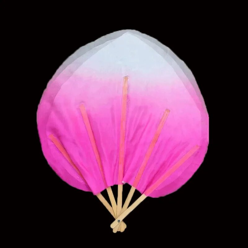 Шелковый танцевальный веер для корейского танца 1 Right 1 Left, Rose White