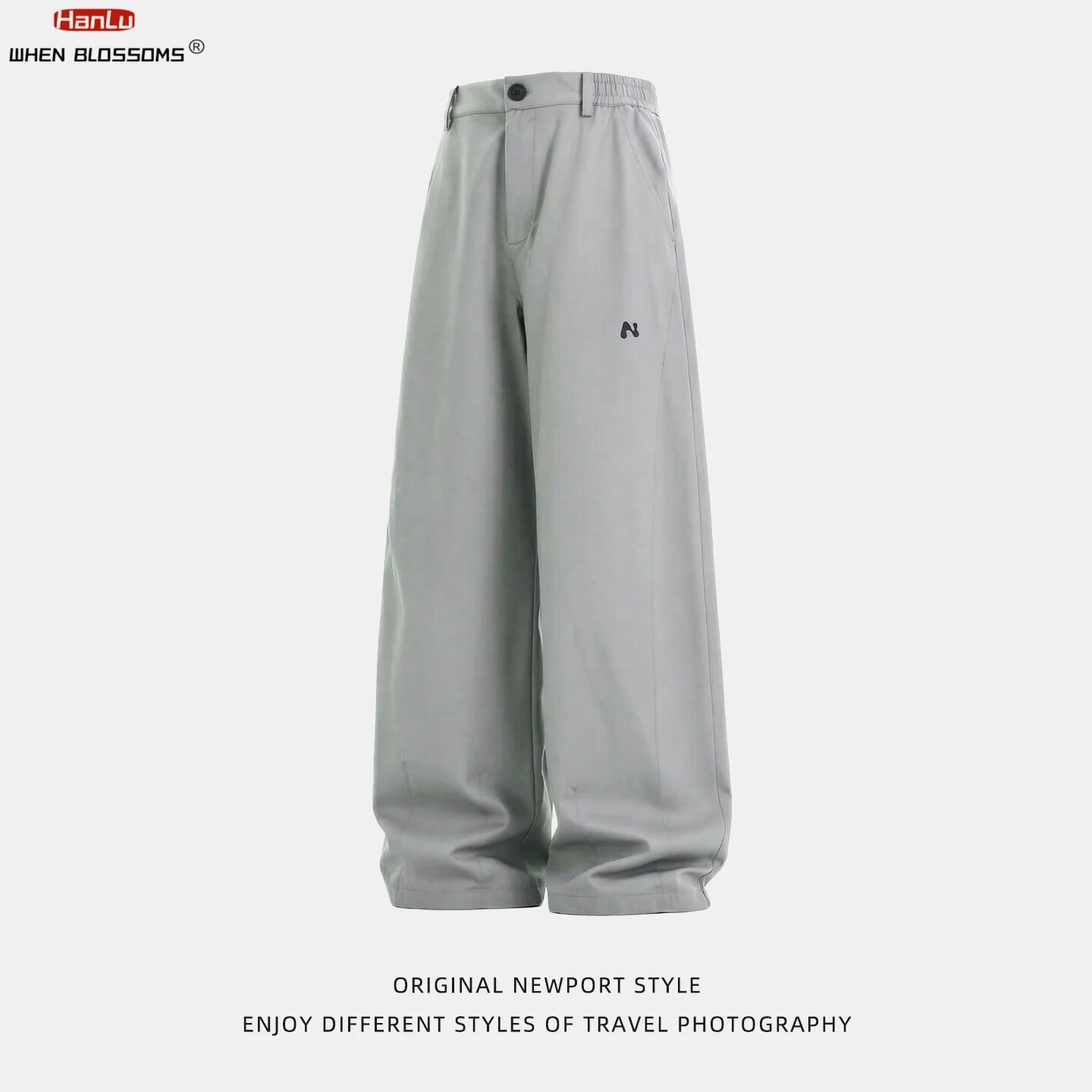 Мужские сафари брюки из полиэстера J-Cut весна Серый, L, 2