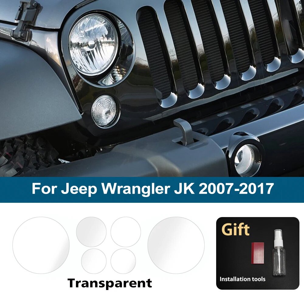 Защитная пленка на фары Jeep Wrangler JK 2007-2017