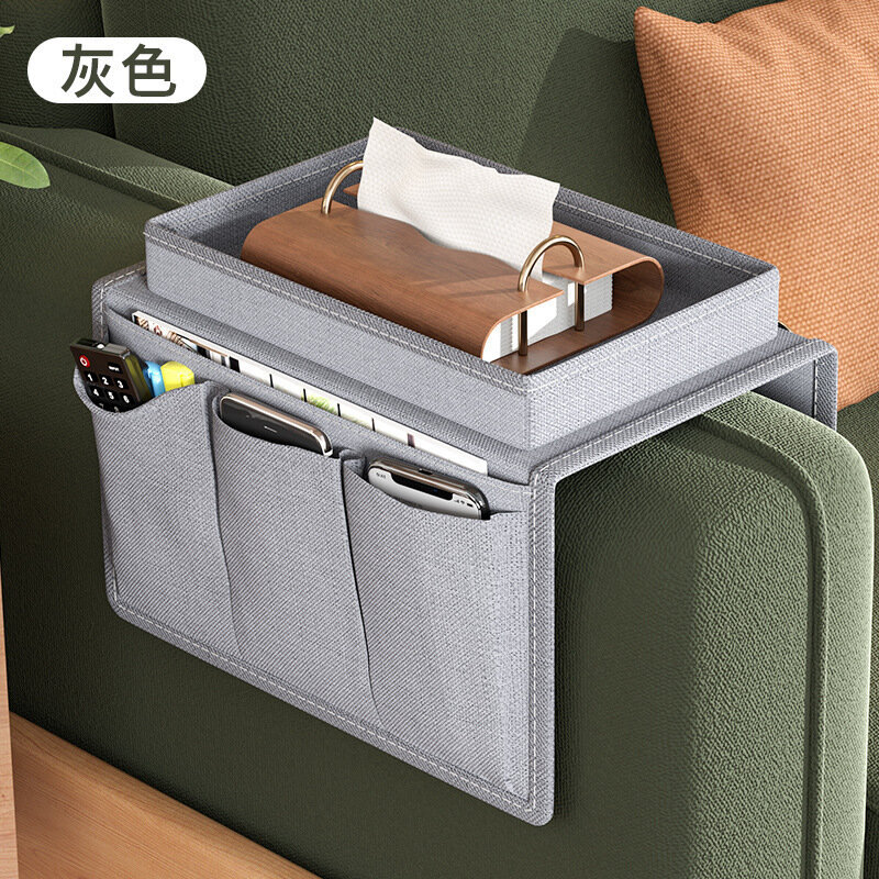 Подвесная сумка-органайзер для подлокотника дивана в гостиной, складная, для хранения мелочей, закусок, телефона и подставки для чашек.