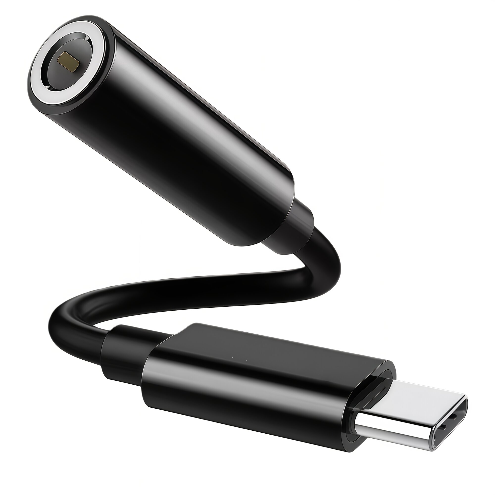 Адаптер USB на 3.5 мм аудиоразъем, USB-C на 3.5 мм Female, внешний стереозвук, для наушников смартфона, Mac, ПК, ноутбуков, черный, 1 шт.