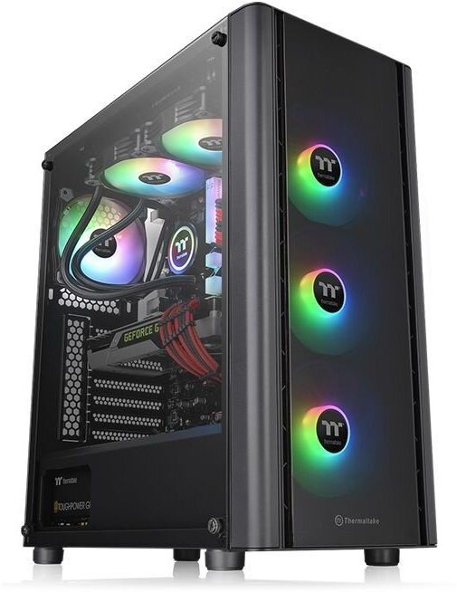 Корпус Thermaltake V250 TG ARGB черный без БП ATX 4x120mm 2xUSB2.0 1xUSB3.0 audio bott PSU