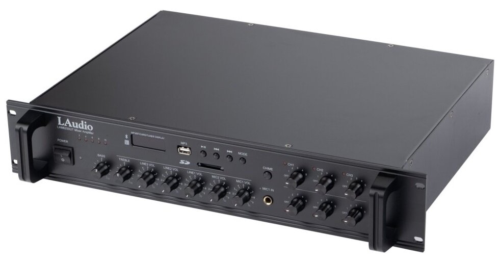 LAM6250UT Усилитель мощности трансляционный, 250Вт, 6 зон, LAudio