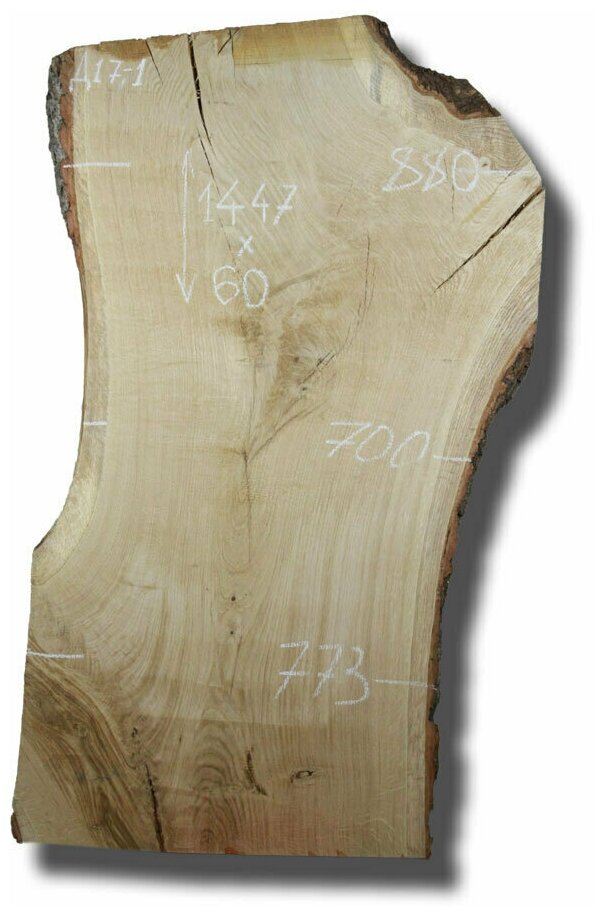 Слэб Дуба / Д17-1 / 60х770х1450мм / Калиброванный