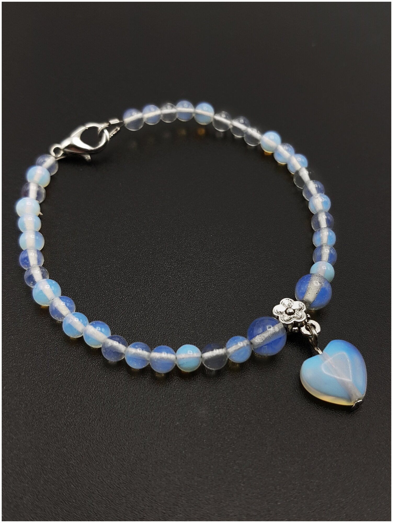 Браслет, лунный камень, искусственный камень