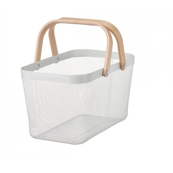 Рисаторп сетчатая корзина белая 27х42х23 см