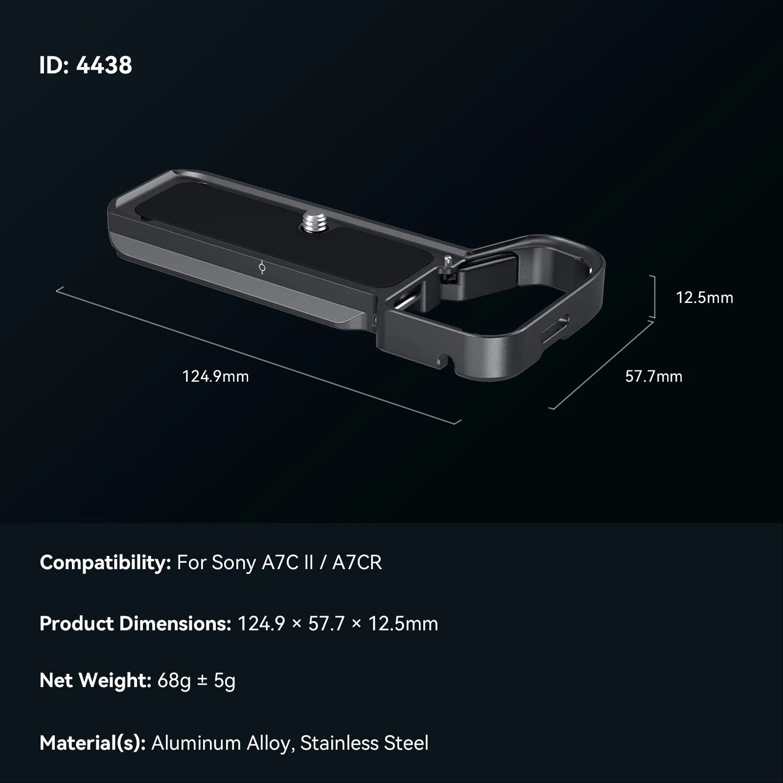 SmallRig 4438 пластина для Sony A7C II A7CR Black 4438