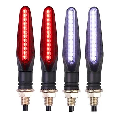 2/4 шт. LED поворотник на мотоцикл, красный, 335 SMD