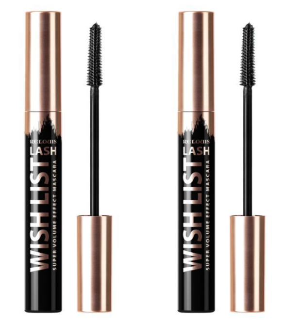 Тушь для ресниц Relouis Lash Wish List, с эффектом суперобьема, черная, 9 г, 2 шт