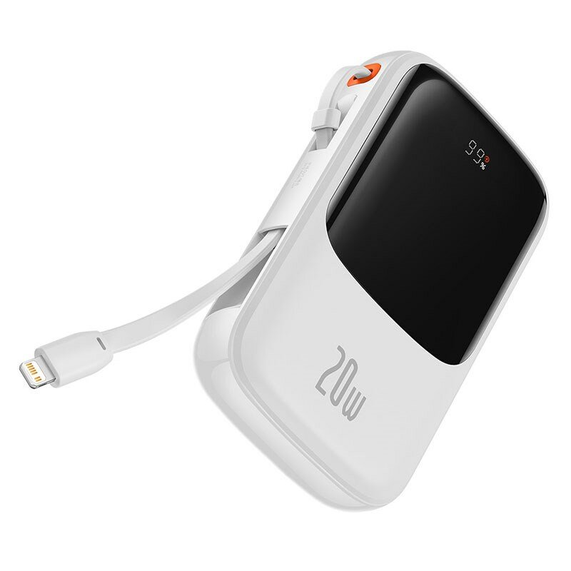 Baseus Внешний аккумулятор Baseus Qpow Pro Digital Display Fast Charge iP Edition 10000 мАч 20W PPQD2-10I (PPQD020002) белый