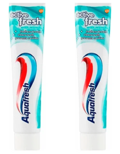 Зубная паста Aquafresh Заряд Свежести, 125 мл, 2 шт