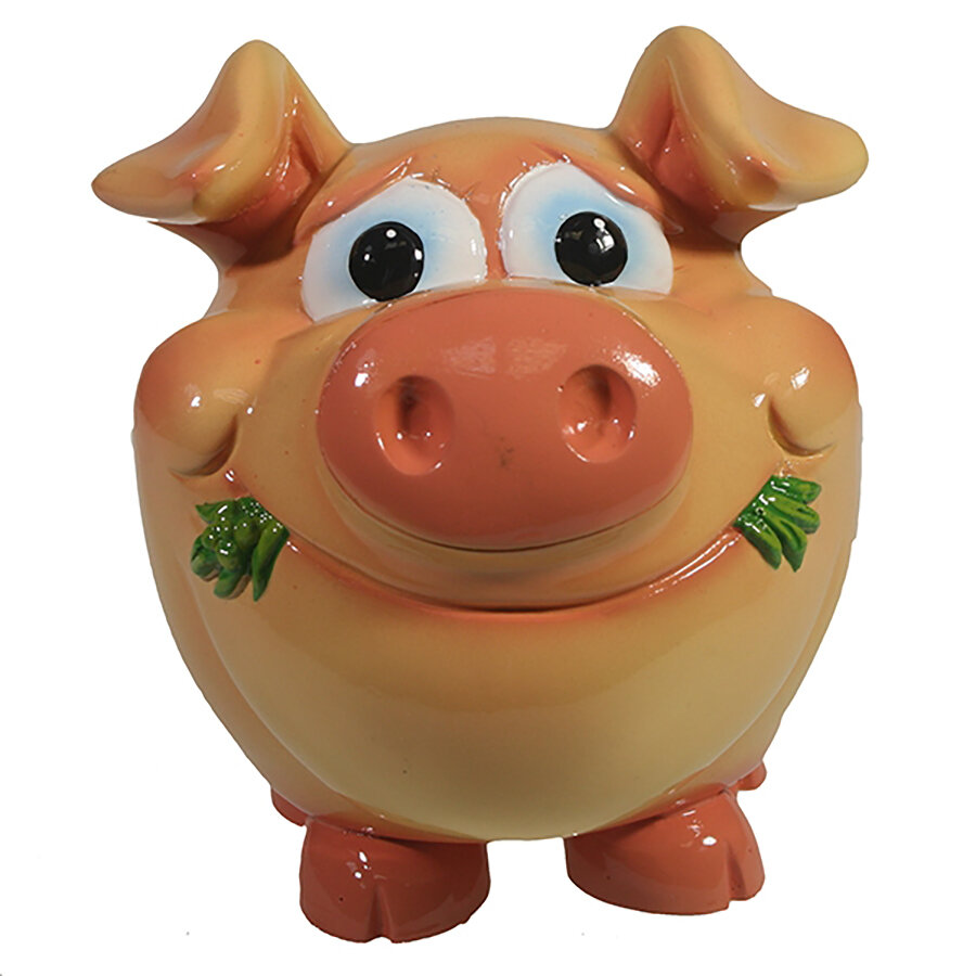 Копилка Поросенок Боря (светлый), 13*13.5*14см KSMR-714352/SK053