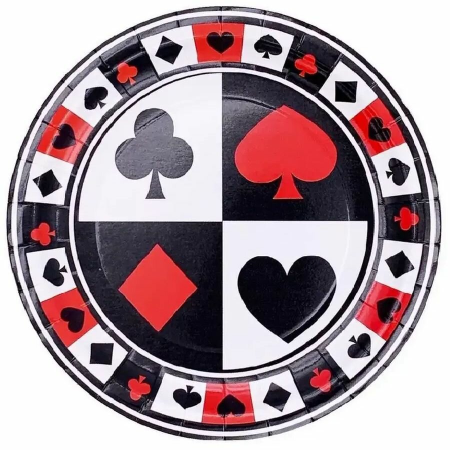 Тарелки Алиса в стране Чудес Масти 23см 6шт