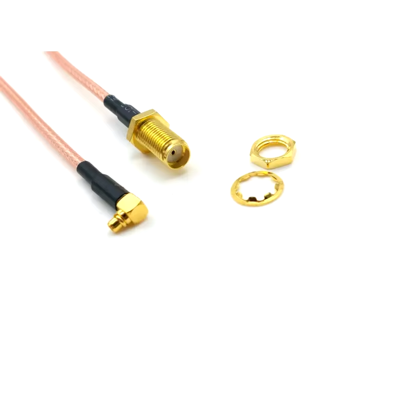 Переходник SMA-female - MMCX угловой пигтейл длина 10 см