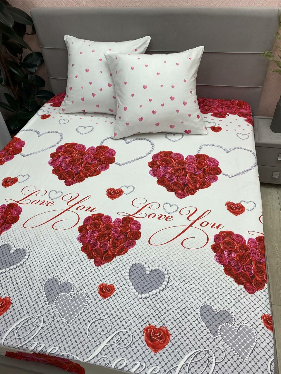 Kerimov Group простыня, на резинке, перкаль, 100 % хлопок, 90x200 см