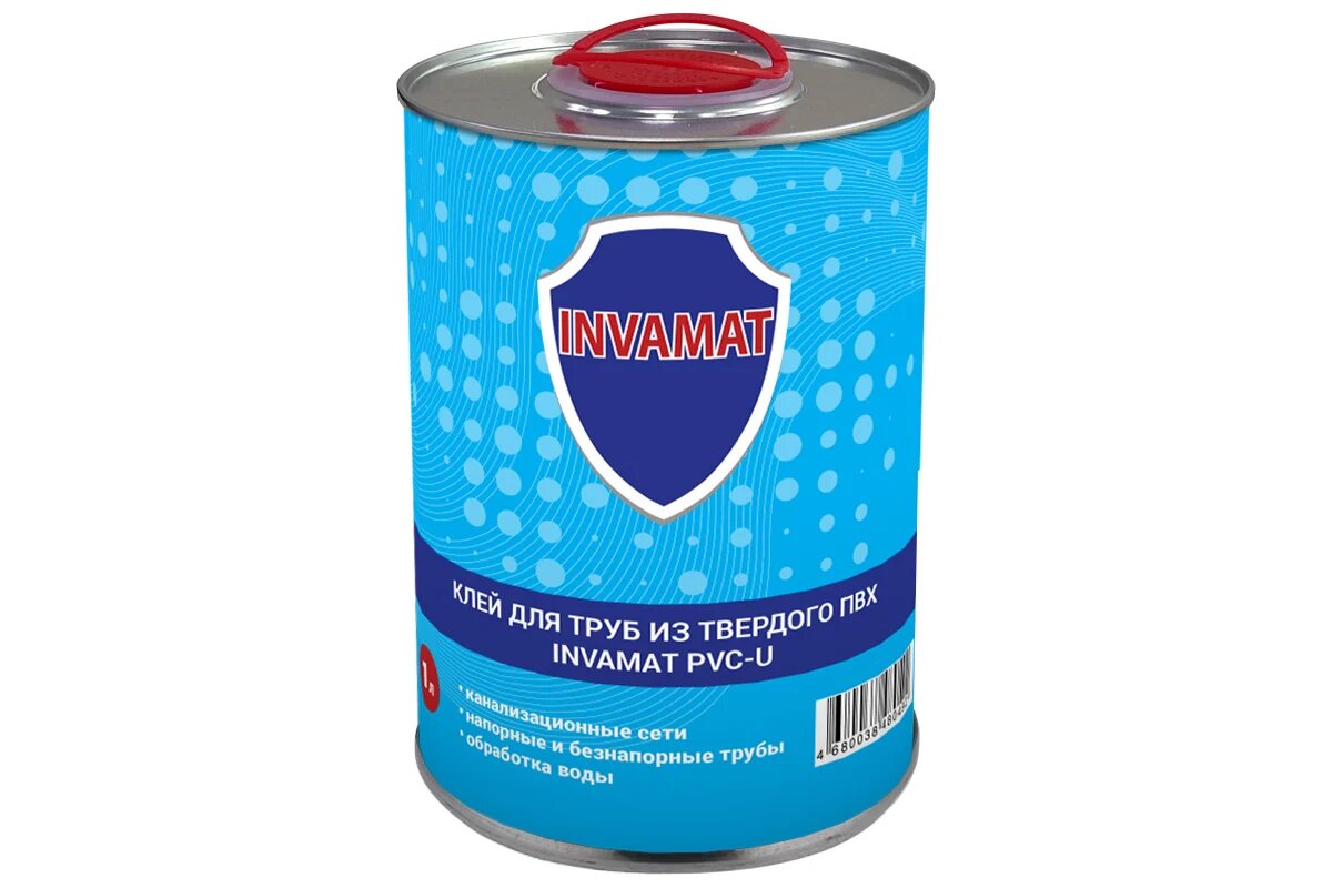 INVAMAT PVC-U Клей для труб из твердого ПВХ банка 1л 1173