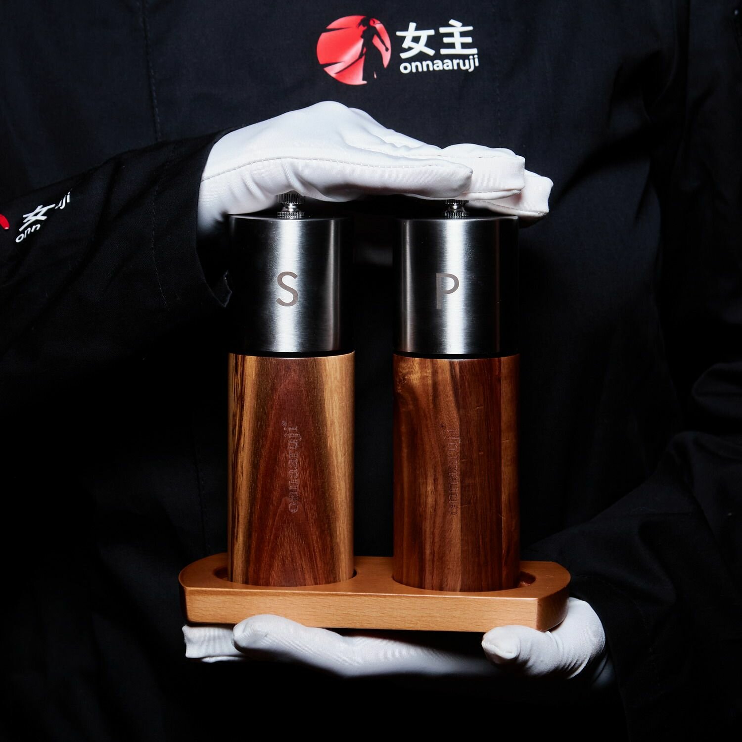 Мельница для специй, соли и перца Onnaaruji. Акация 2шт.