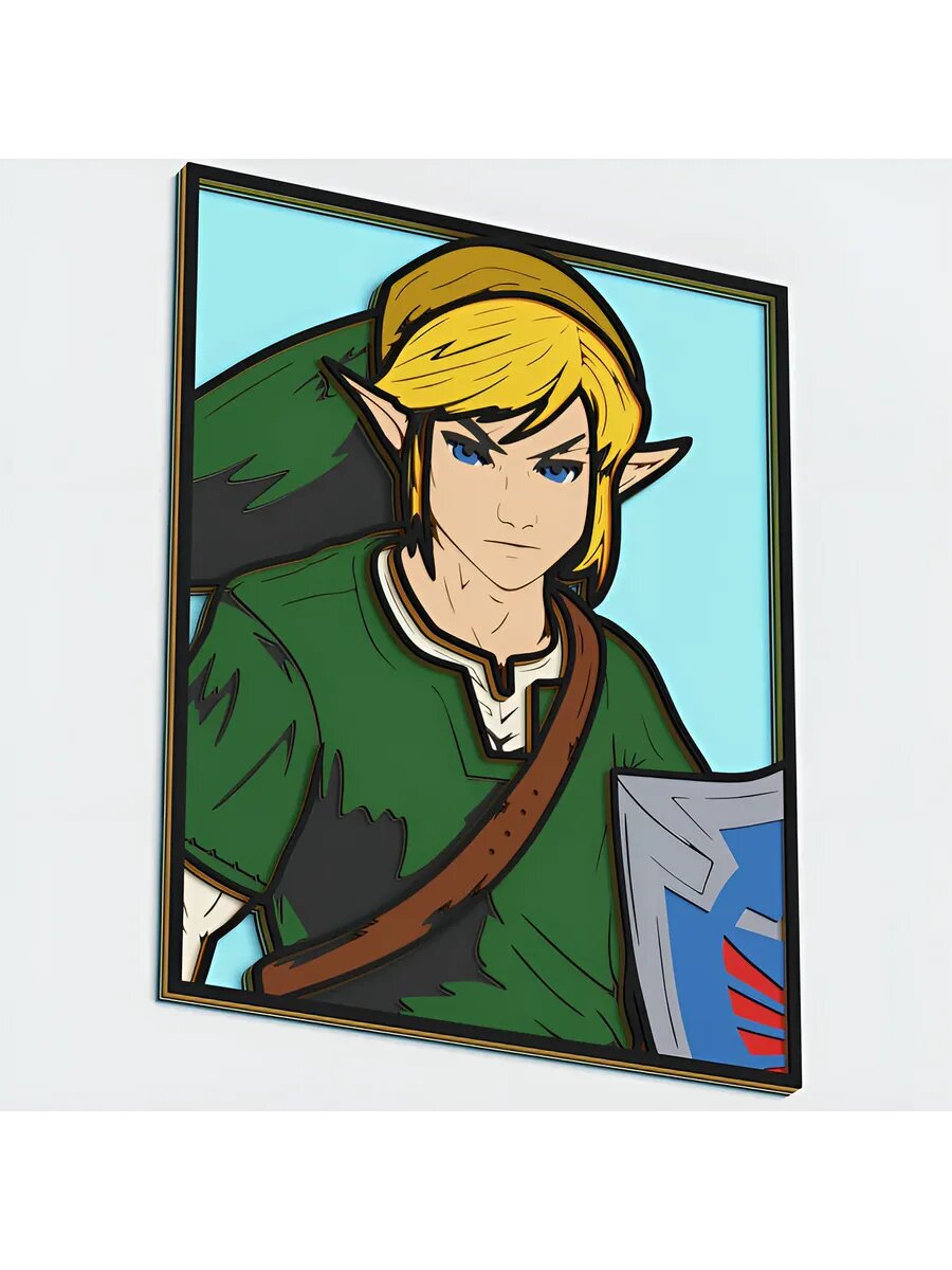 3D Картина по номерам из дерева Линк, 23x30 см