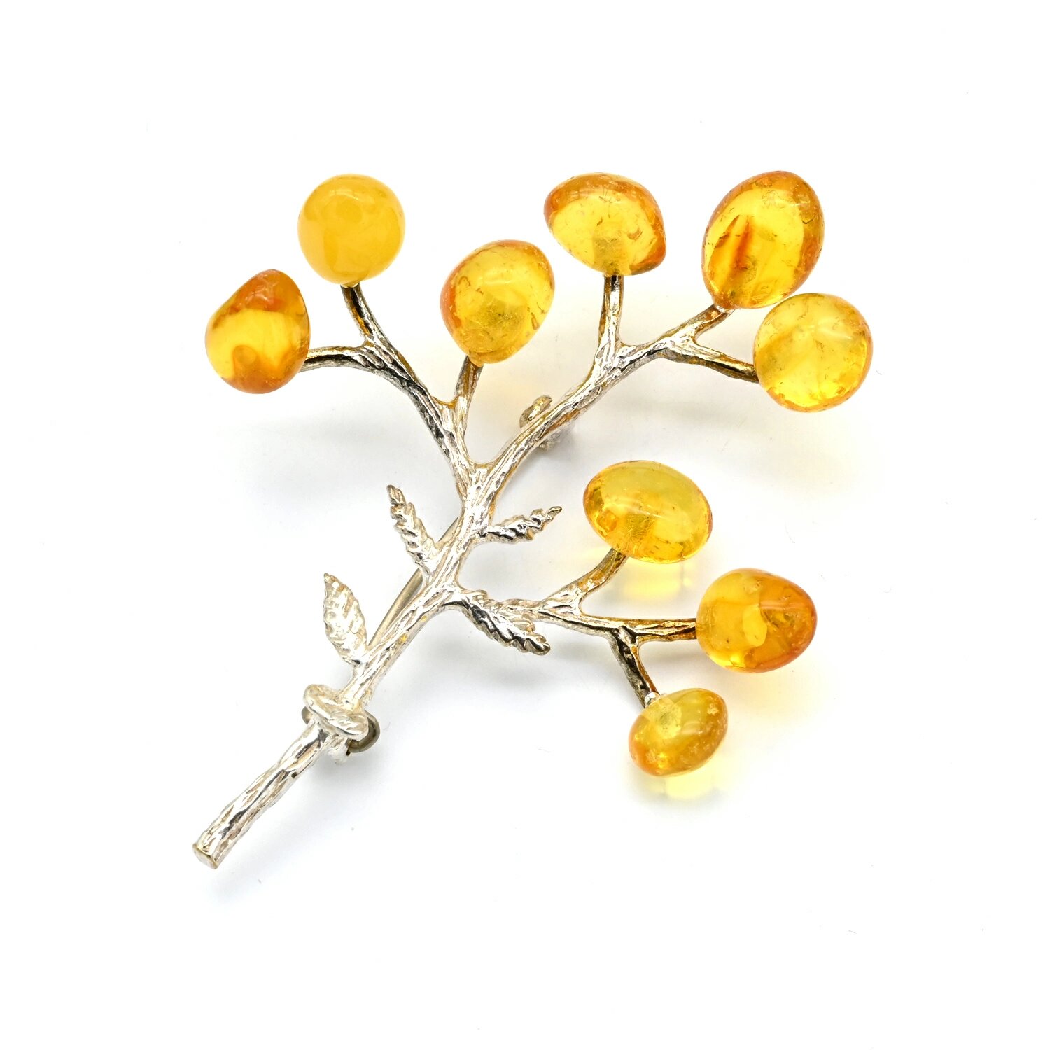 Брошь, янтарь