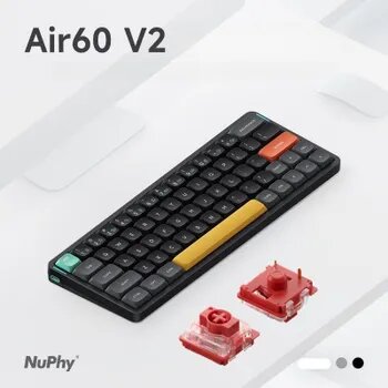 NuPhy Клавиатура беспроводная Air60 V2 Cowberry Switch, (NuPhy Cowberry Switch), черный