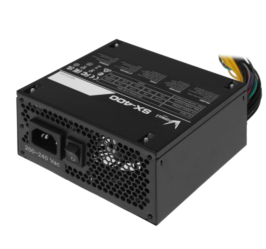 Блок питания Formula V Line 400W SX-400, SFX, 24-Pin, 4+4-Pin, 3x SATA, 1x MOLEX, 80mm fan