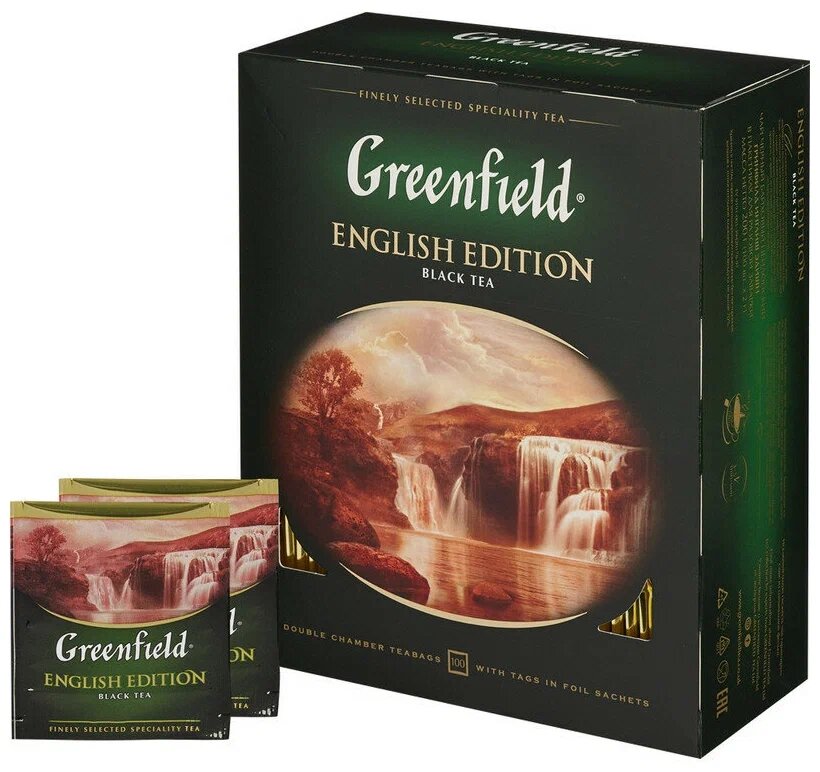 Чай в пакетиках Greenfield English edition чёрный 100х2 г арт. 1383-09
