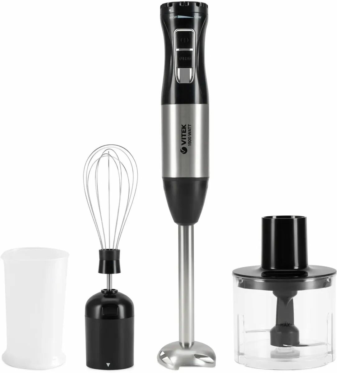 Блендер VITEK погружной VT-8545 1000Вт черный/серебристый