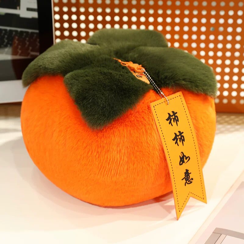 Креативная плюшевая игрушка в виде хурмы, подушка в форме хурмы, подарок с хорошим смысловым содержанием для девочек,
