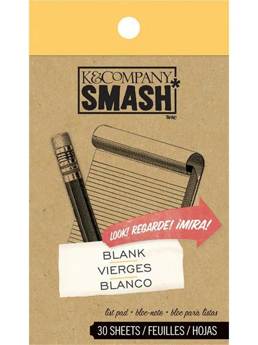 Блокнот K&Company Простые листы Smash, 7х12 см, 30 отрывных листа, KCO-30-629929