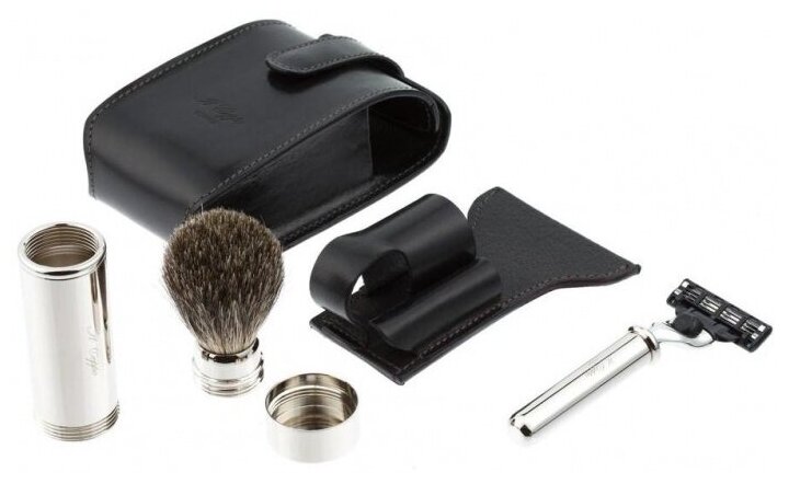 IL CEPPO SV1203MN Дорожный бритвенный набор il ceppo в черном чехле: бритвенный станок mach3, помазок