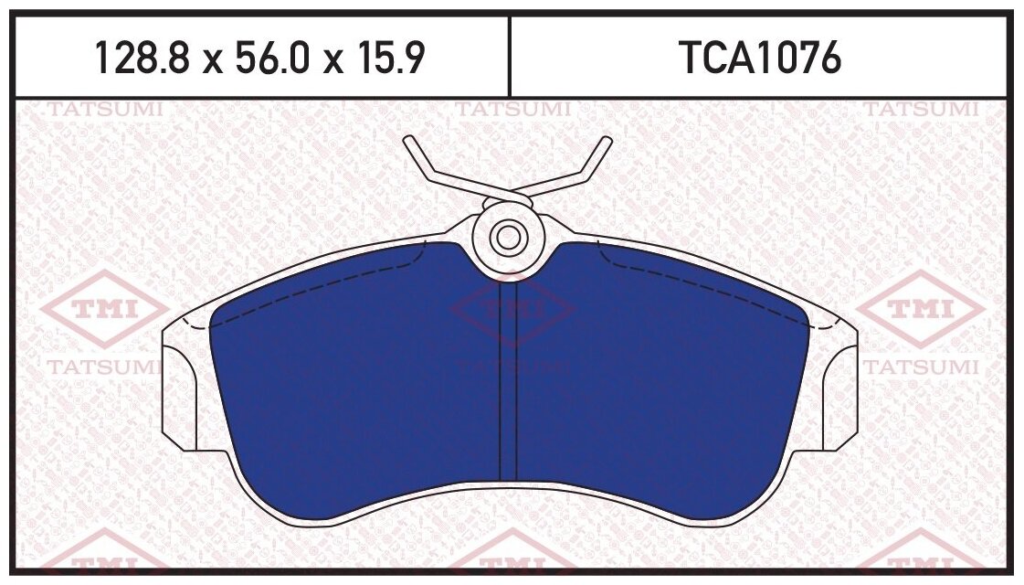 Колодки тормозные дисковые перед TATSUMI TCA1076